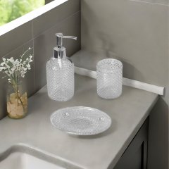 Sublink - 1B- SET DE BAÑO X3 VIDRIO FUME TRANSPARENTE