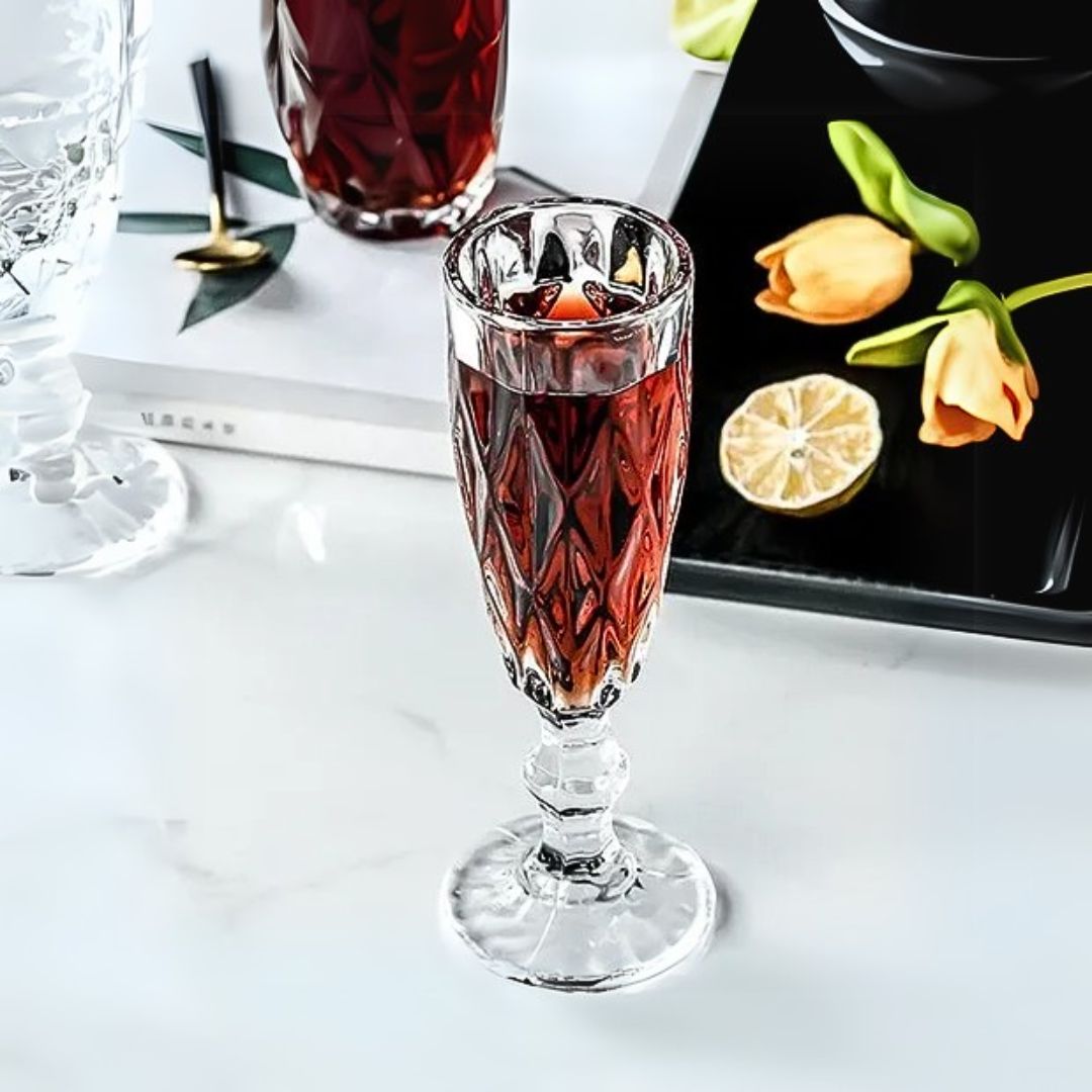 Sublink - 3B- SET X6 COPAS CHAMPAGNE TRANSPARENTE